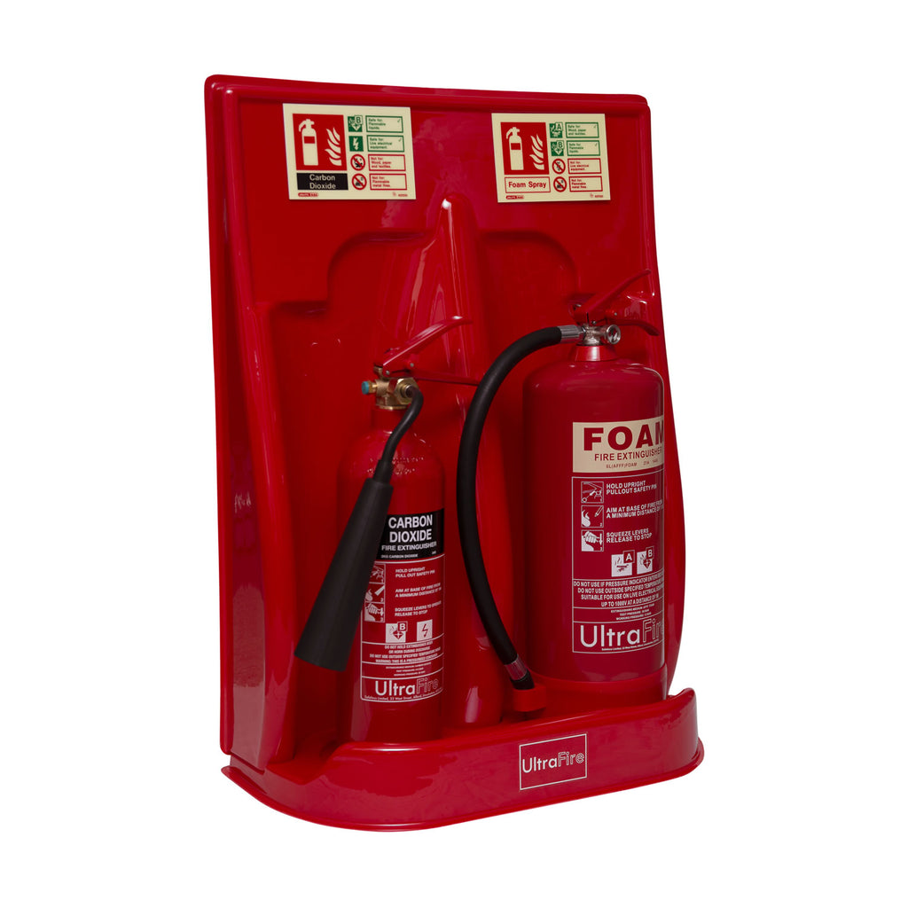 Universal Economy Fire Extinguisher Stand – Double | Freestanding Red ...